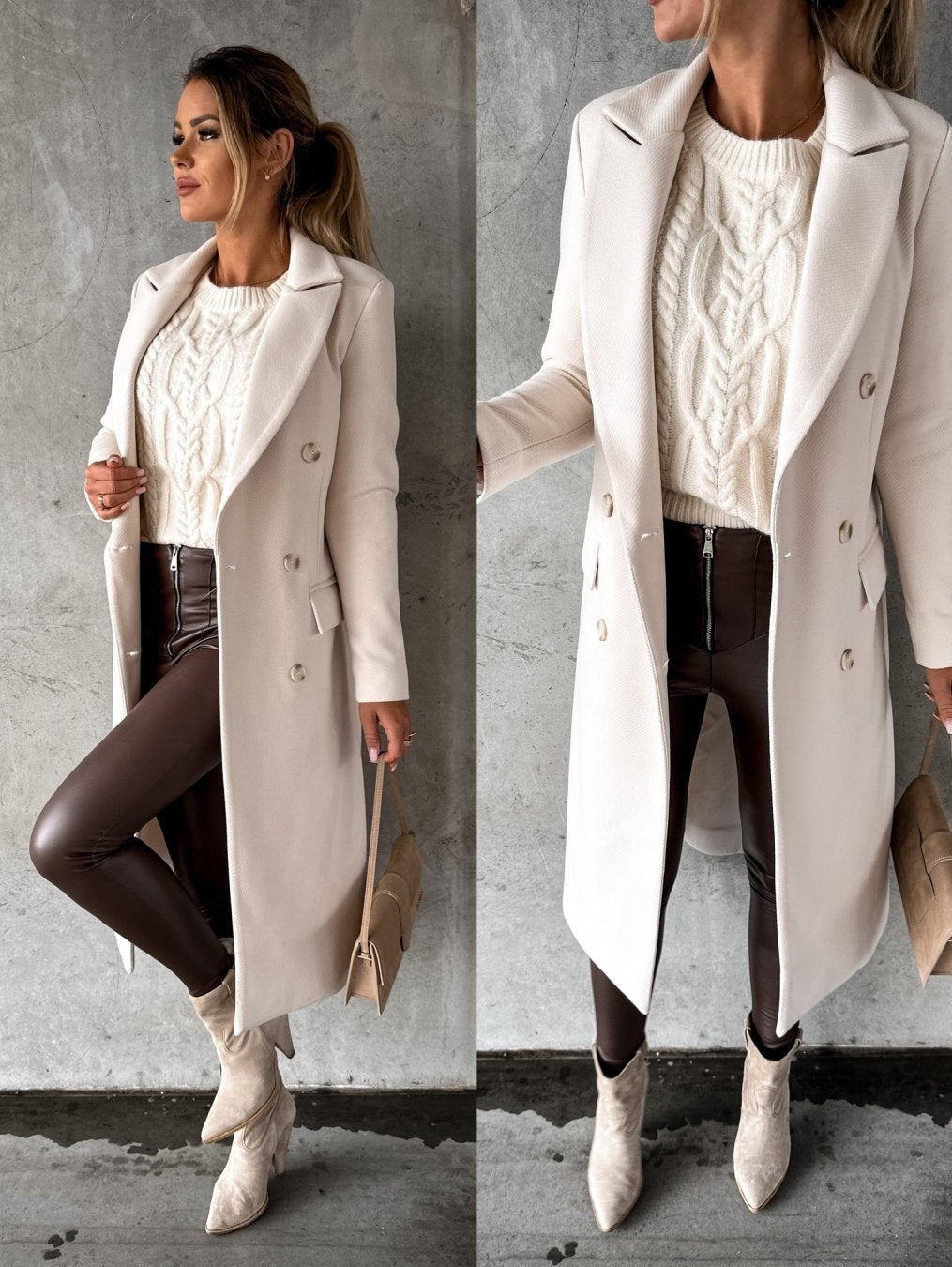 Martina - Casual Long Coat – Mason & Blair